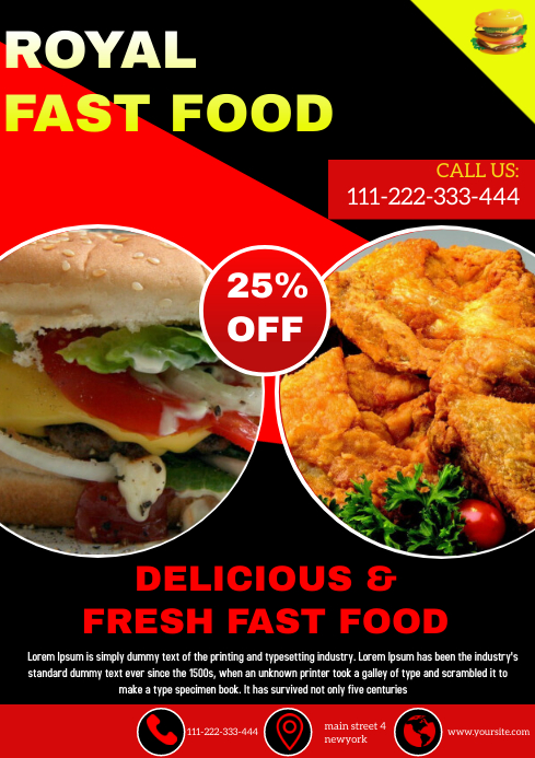 food Template | PosterMyWall