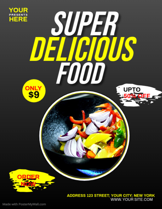 FOOD Template | PosterMyWall