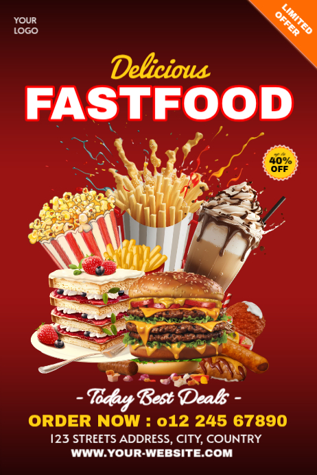 Food Discount & Special Offer Template Poster | PosterMyWall