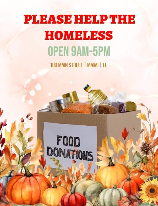 Food Donation Template | PosterMyWall