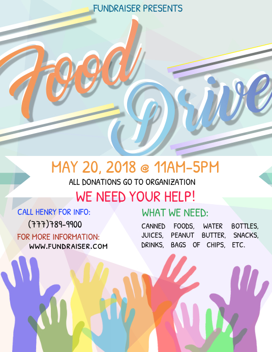 Food Drive Template | PosterMyWall