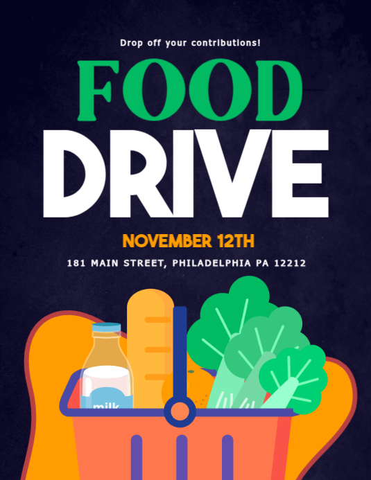 Food Drive Template | PosterMyWall