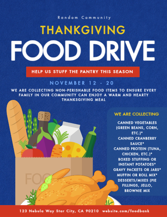 Food Drive Template | PosterMyWall