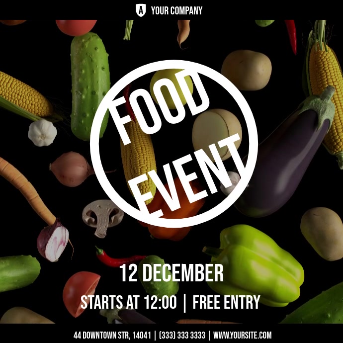 Food event digital ad video Template | PosterMyWall