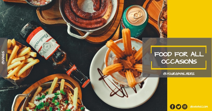 FOOD FACEBOOK TEMPLATE.E | PosterMyWall