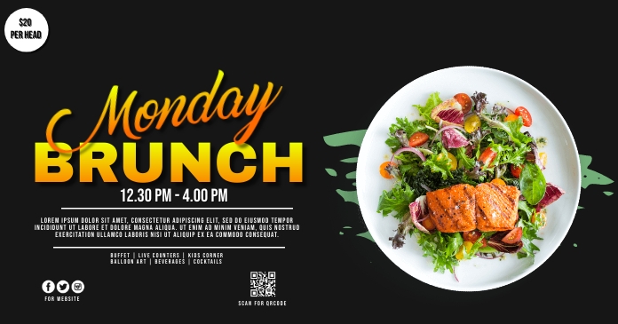 FOOD FB.E Template | PosterMyWall