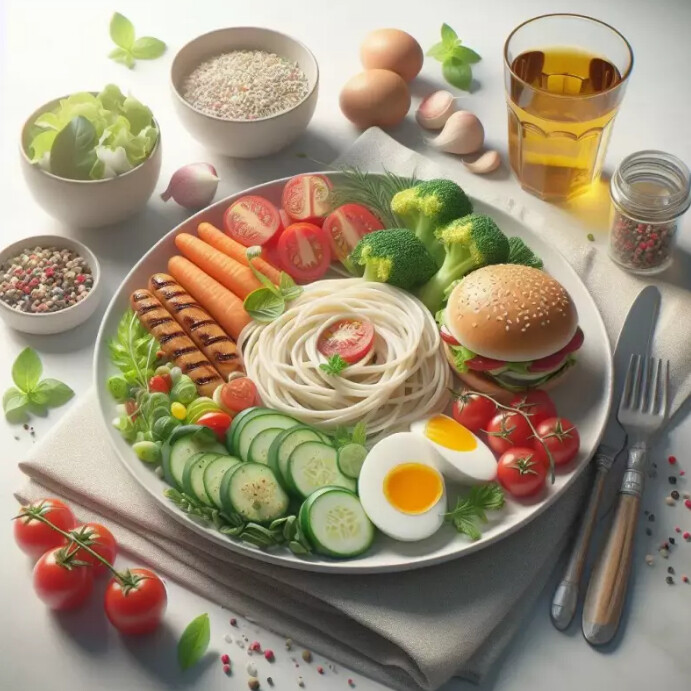 Food flyer template on table | PosterMyWall