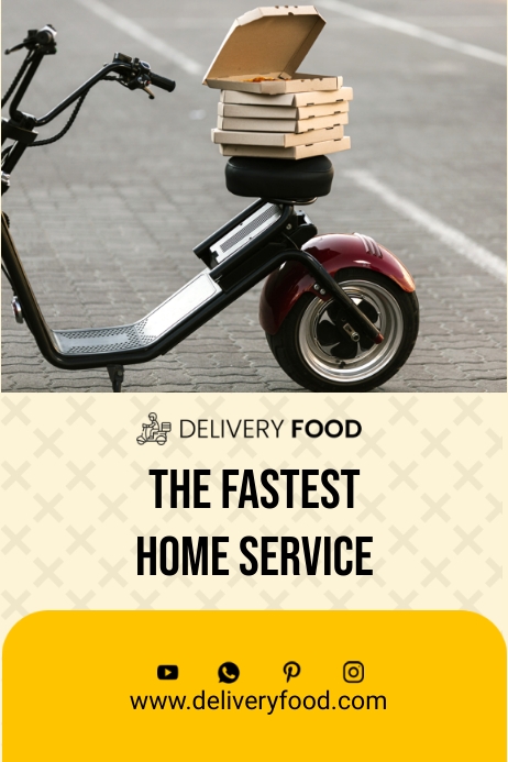 Food Home Delivery Service Template | PosterMyWall