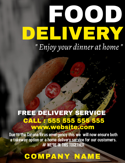 Copy of food home delivery template | PosterMyWall
