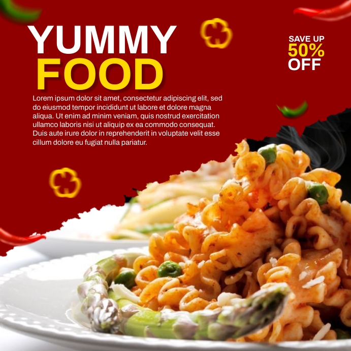 Plantilla de De Insta de Búsqueda de Alimentos | PosterMyWall