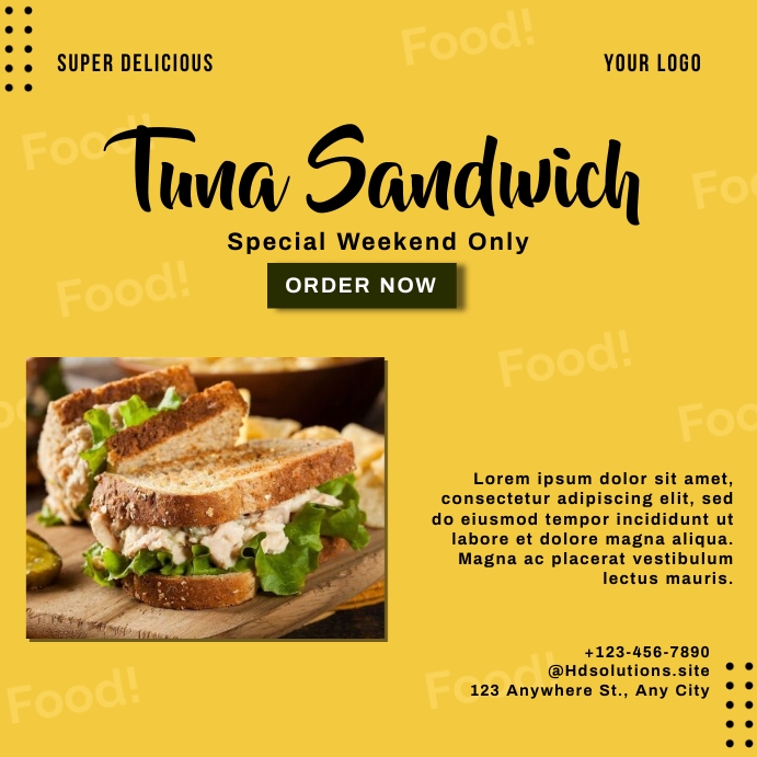 FOOD INSTA.E Template | PosterMyWall