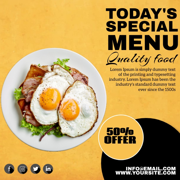 FOOD INSTA.E Template | PosterMyWall