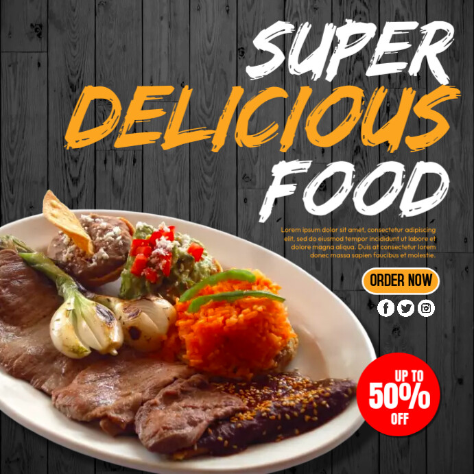 FOOD INSTA.KC Template | PosterMyWall