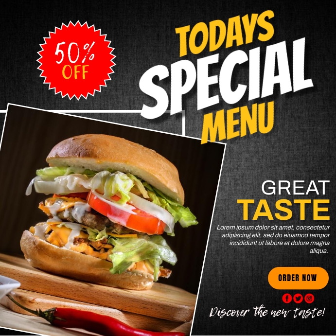 FOOD INSTA.KC Template | PosterMyWall