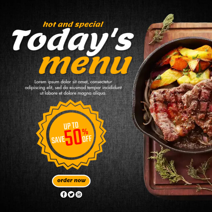 FOOD INSTA.KC Template | PosterMyWall