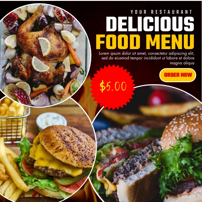 FOOD INSTA.KC Template | PosterMyWall