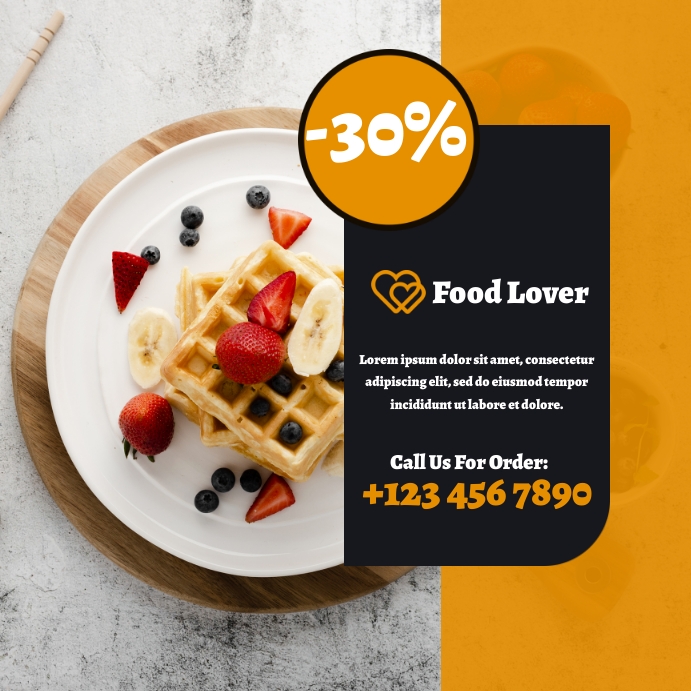 Food Lover Ads Template | PosterMyWall