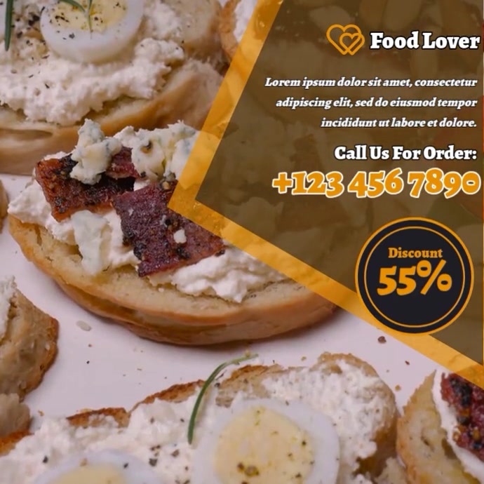 Plantilla de Food Lover Video Ads | PosterMyWall