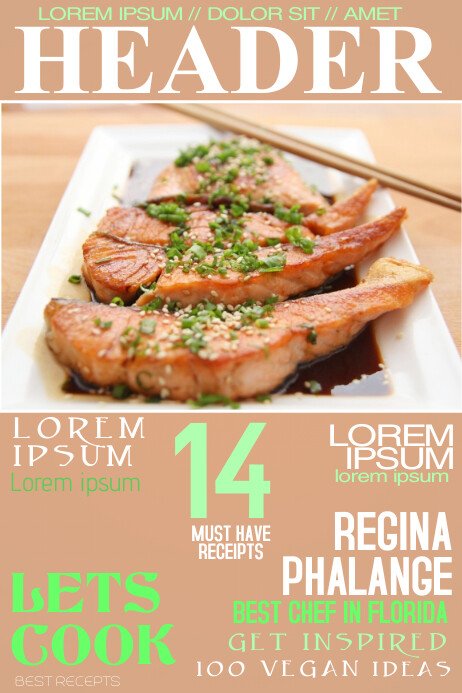 Food Magazine Covrt Template | PosterMyWall