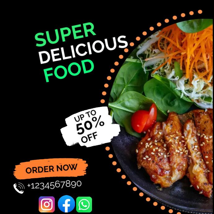 Copy of food manu | PosterMyWall