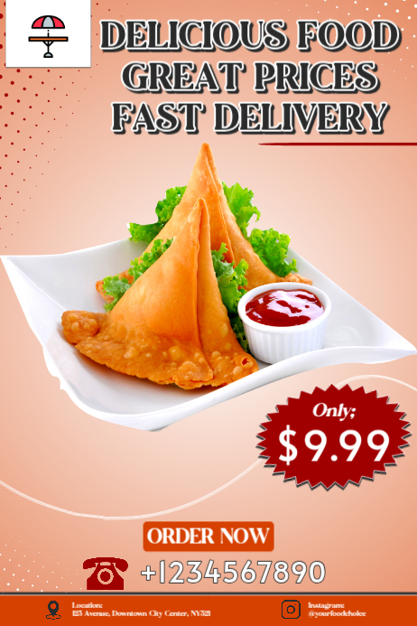 Food Marketing Poster Template | PosterMyWall