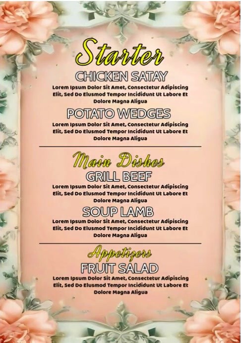 Food Menu's Sale Template | PosterMyWall