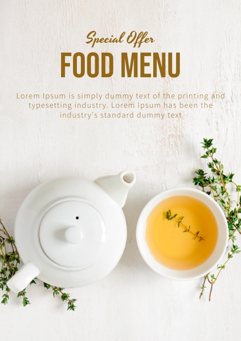 Food Menu A4 Template | PosterMyWall