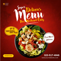 Fast Food Menu Ads Template | PosterMyWall