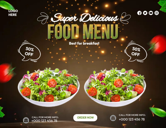 Food Menu Ads Template | PosterMyWall