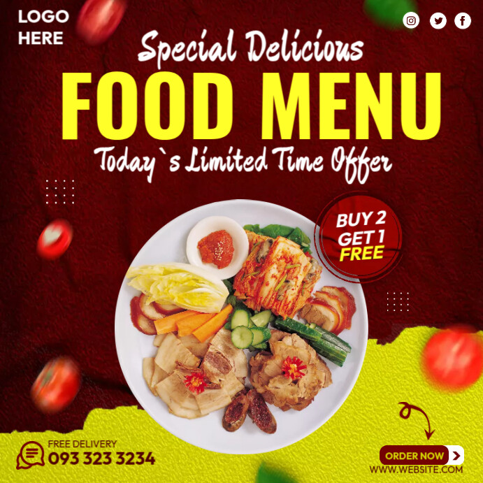 Food Menu Ads Template | PosterMyWall