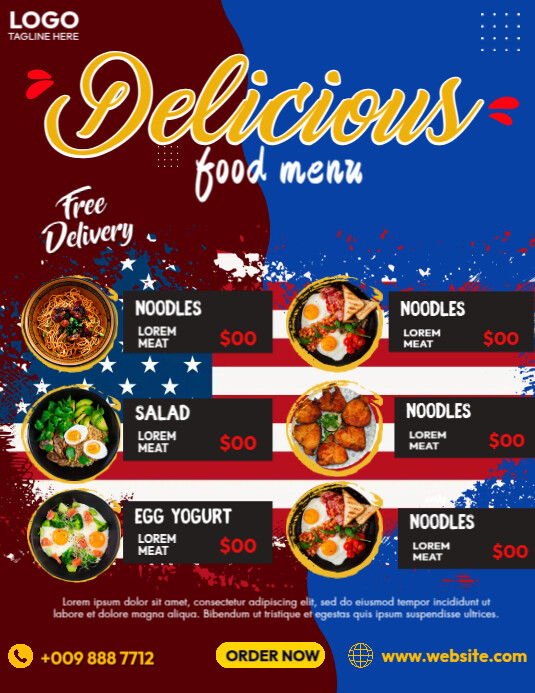 Food Menu Ads Template | PosterMyWall