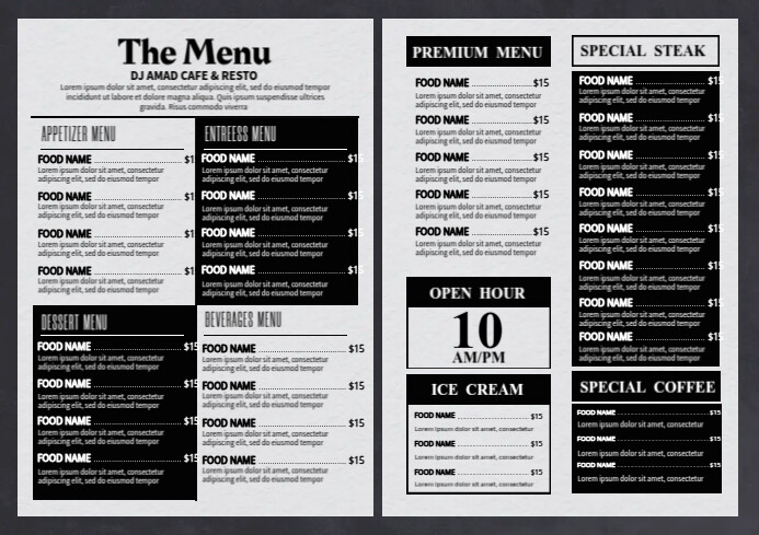 Food Menu Ads Template | PosterMyWall