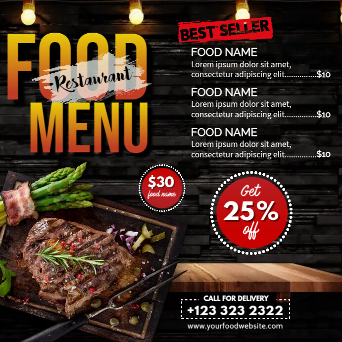 Food Menu Ads Templat | PosterMyWall