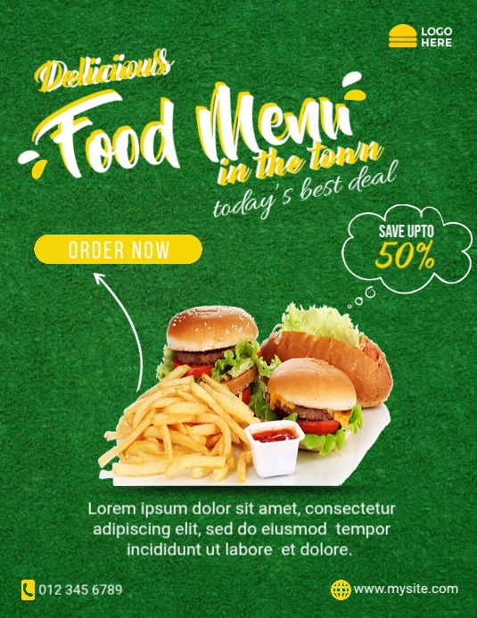 Food Menu ADS Template | PosterMyWall