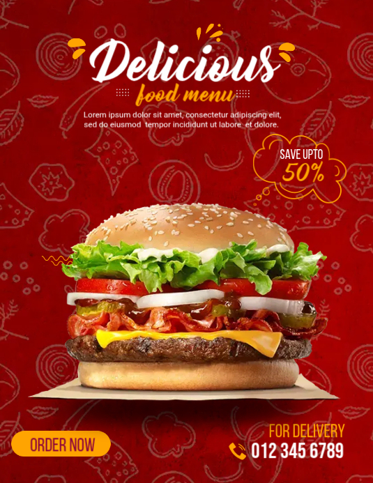 Food Menu ADS Template | PosterMyWall