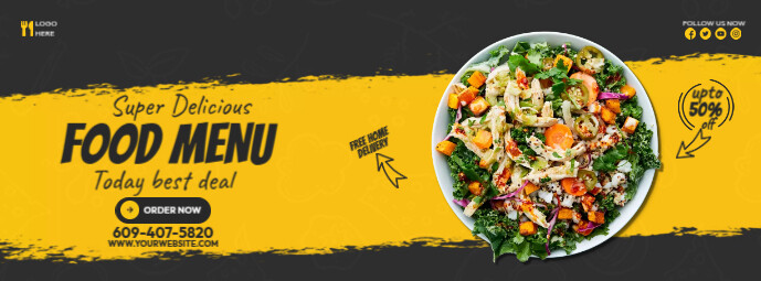 Food Menu Banner Template | PosterMyWall