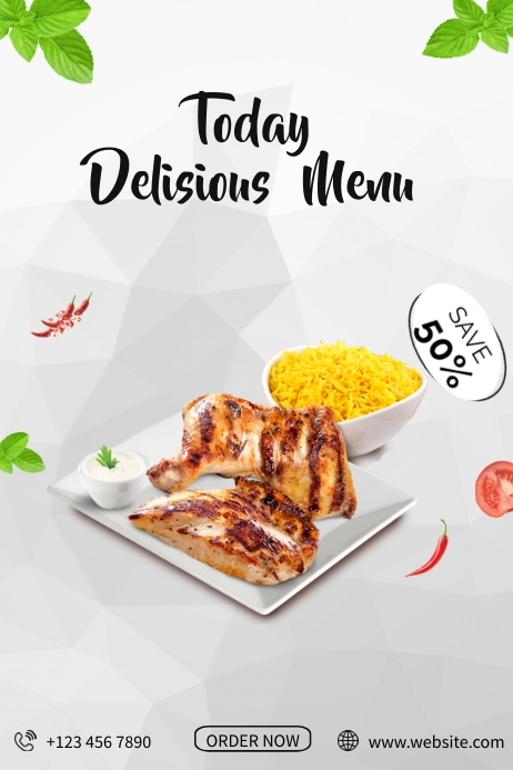 Food Menu Banner Template | PosterMyWall