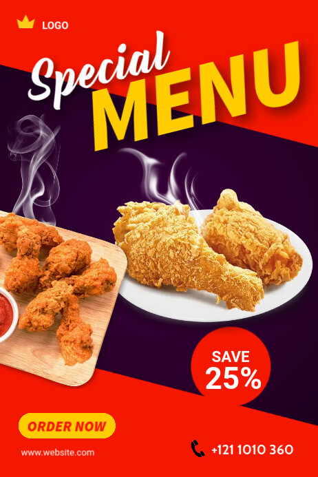 Food Menu Banner Design Template | PosterMyWall