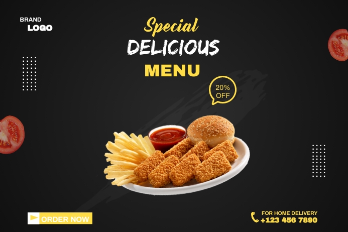 Food Menu Banner Template | PosterMyWall