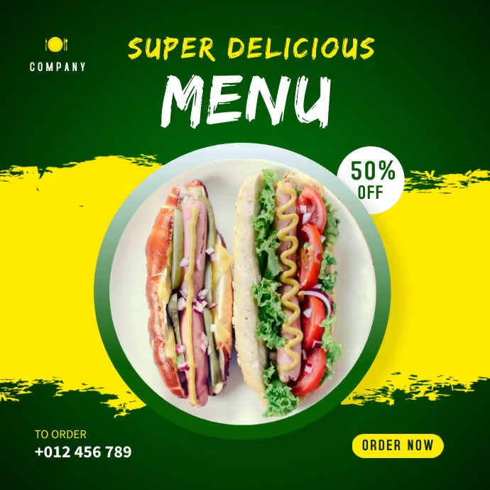 Templat Desain Spanduk Menu Makanan | PosterMyWall