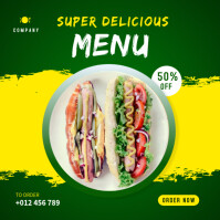 FOOD MENU FOR ISNTAGRAM POST Template | PosterMyWall