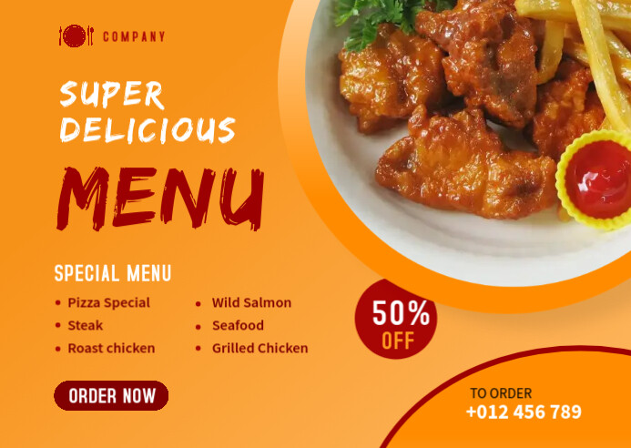 Copy of Food Menu Banner Template | PosterMyWall