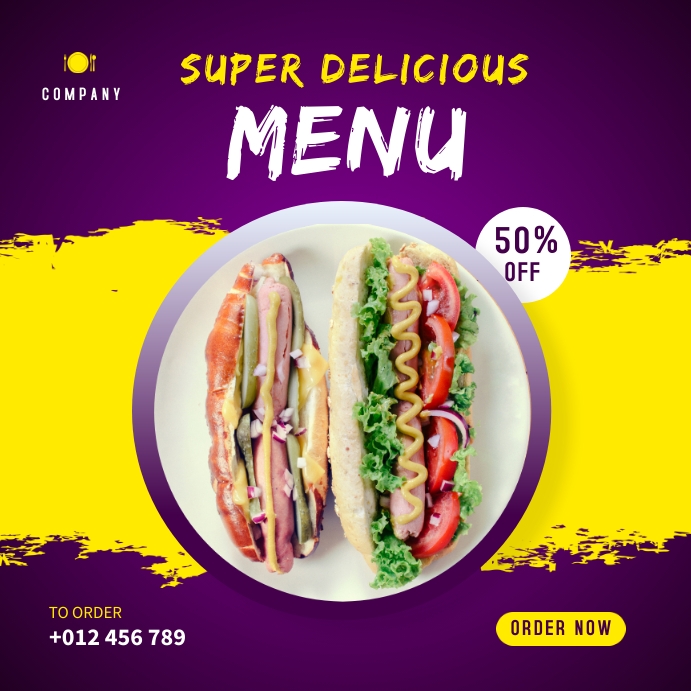 Copy of Food Menu Banner Template | PosterMyWall