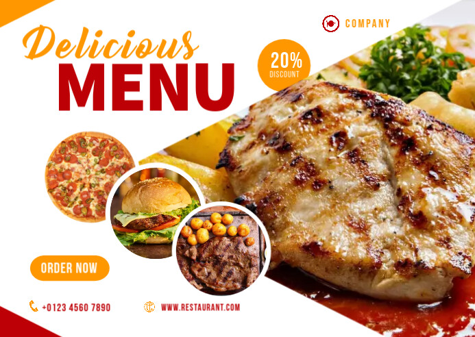 Food Menu Banner Template | PosterMyWall