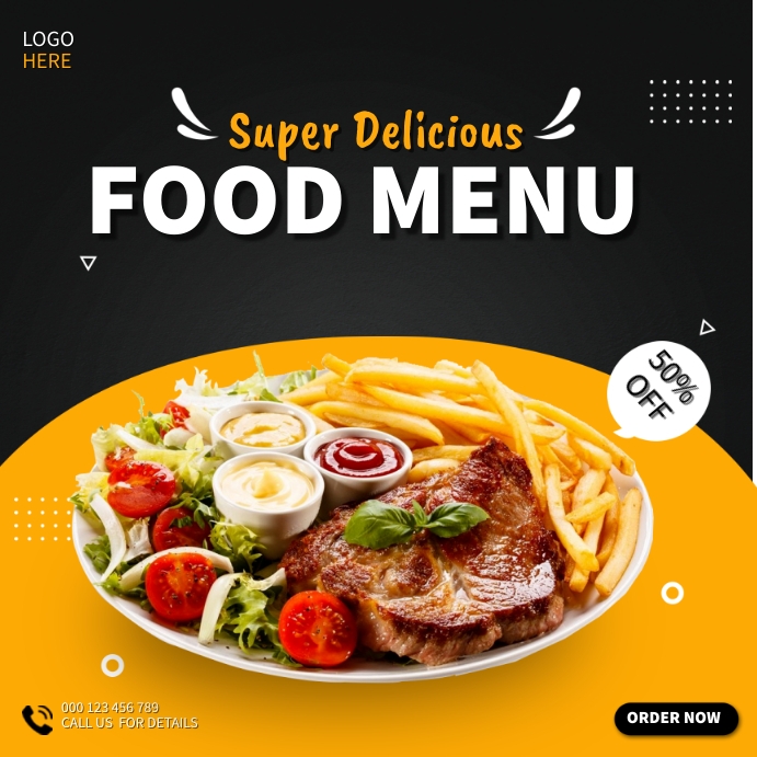 Food Menu Best Offer Template | PosterMyWall