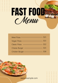 Food menu card Template | PosterMyWall