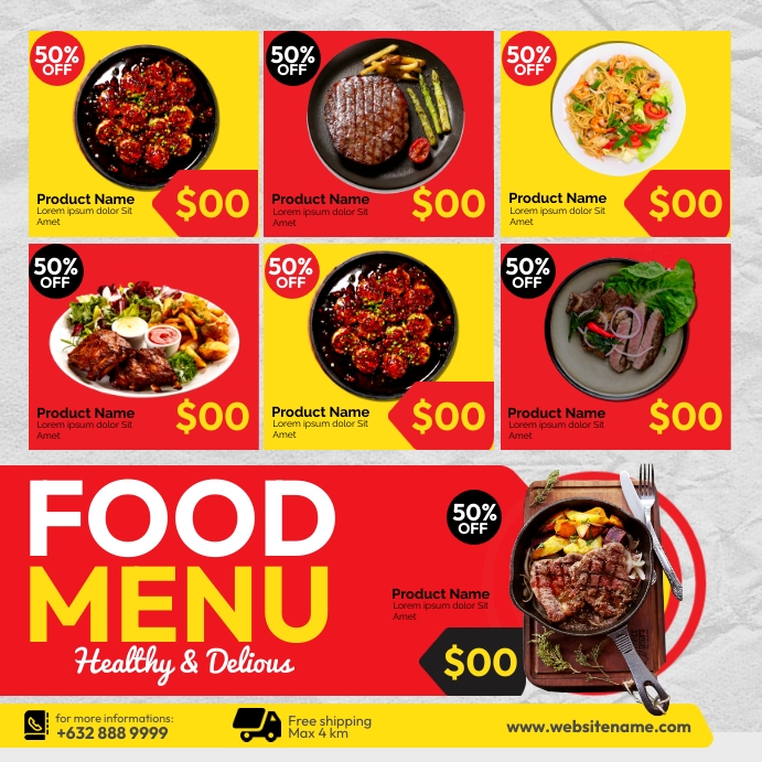 Food Menu Catalog Template | PosterMyWall