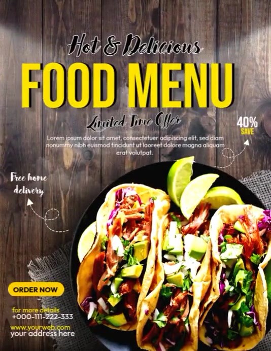 Plantilla de Food Menu Deals (1) | PosterMyWall