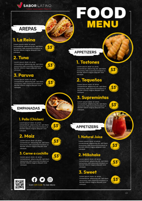 Food Menu Deals Template | PosterMyWall
