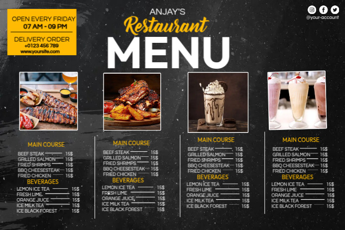 Food Menu Deals Template | PosterMyWall